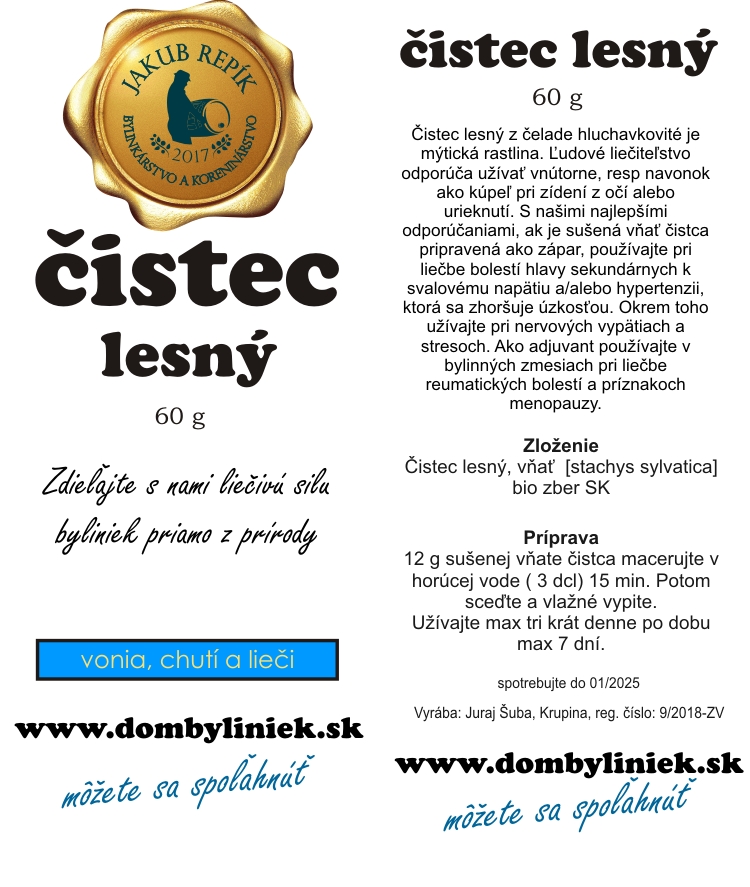 čistec lesný, 60 g